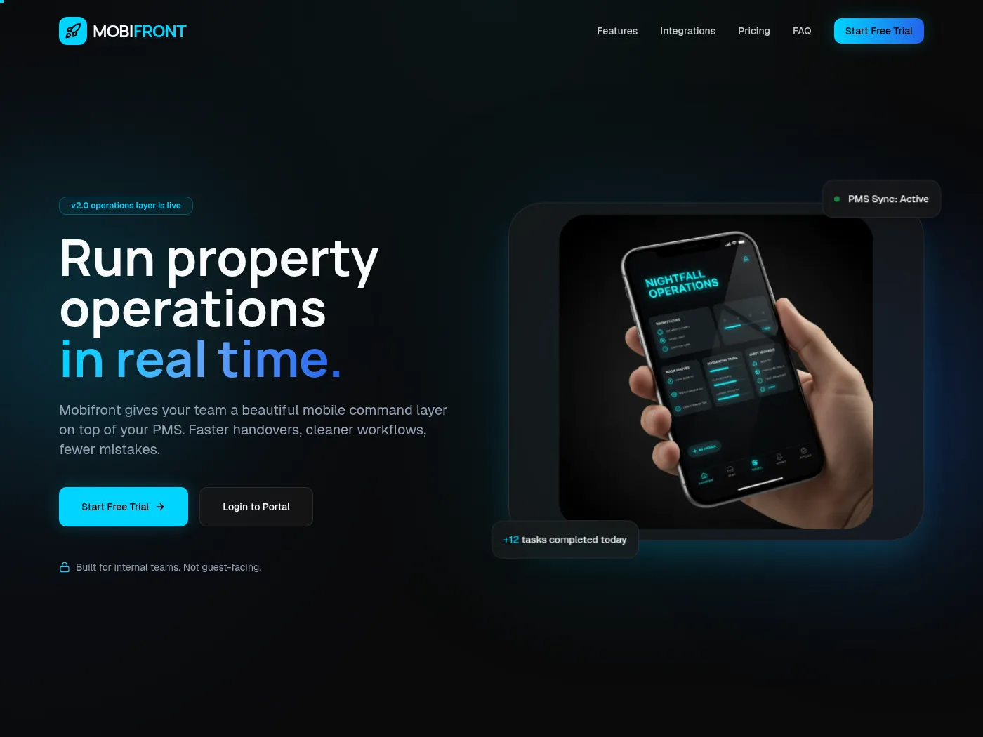 Mobifront Landing Page