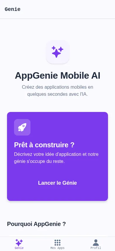 AppGenie Mobile AI