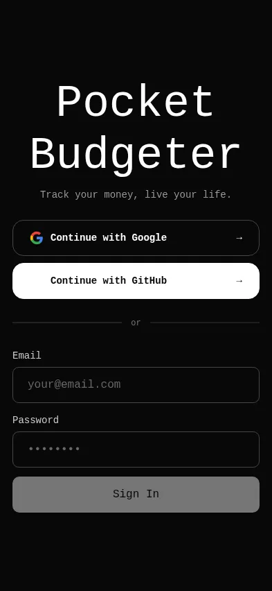 Pocket Budgeter
