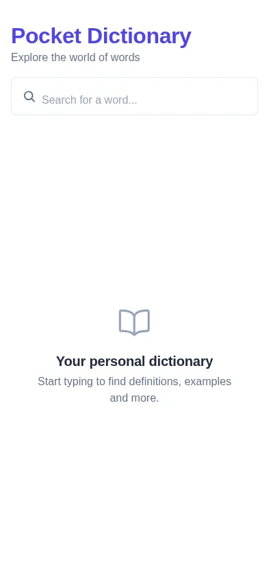 Pocket Dictionary Pro