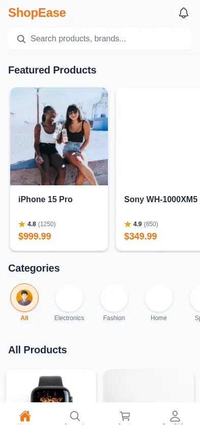 ShopEase Mobile Commerce