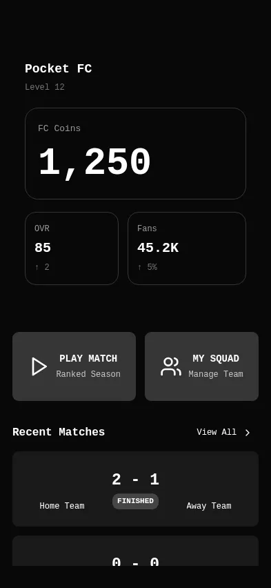 Pocket FC Soccer Game