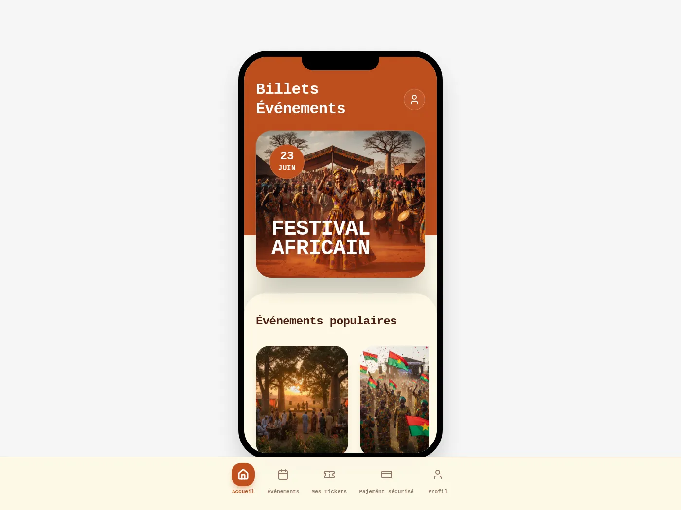 Mobile App Interface Clone