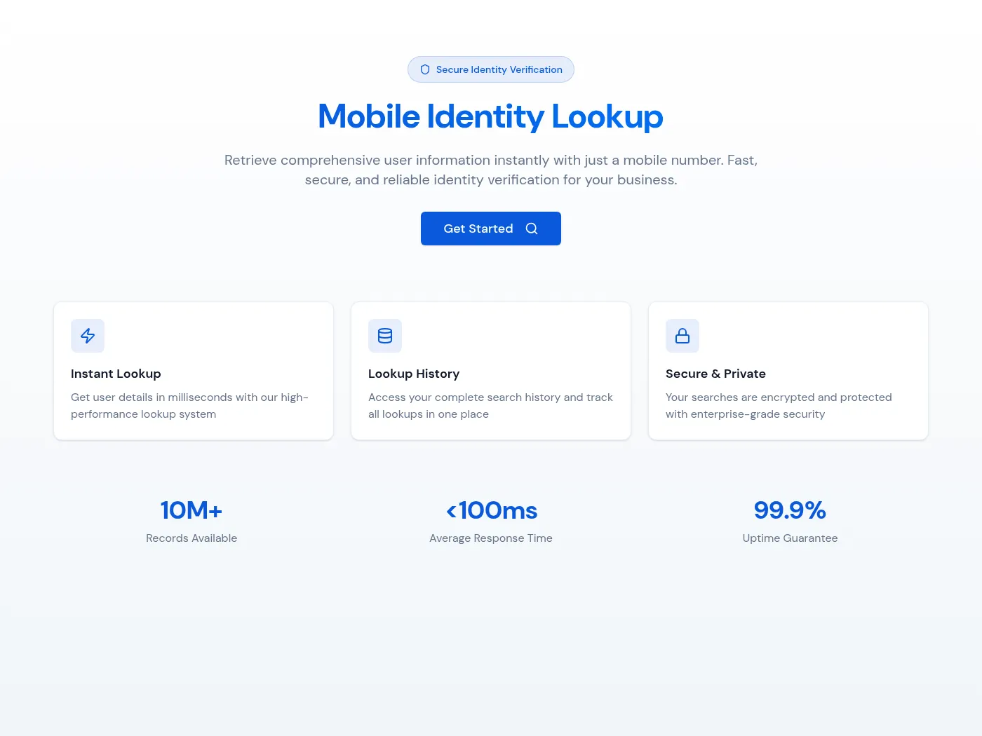 Mobile Identity Lookup