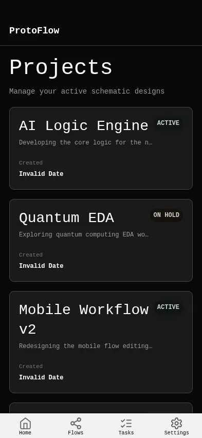 ProtoFlow Mobile Prototype