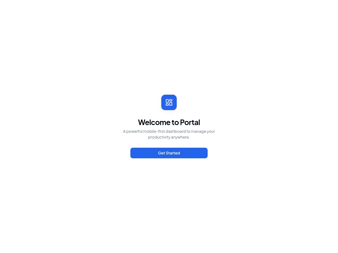 Mobile WebApp Portal