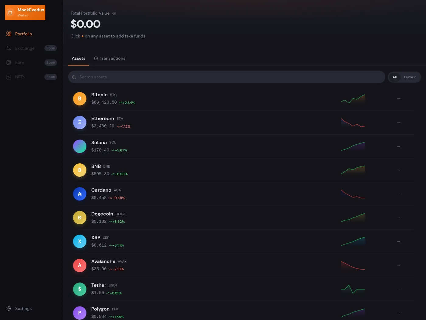 MockExodus Wallet