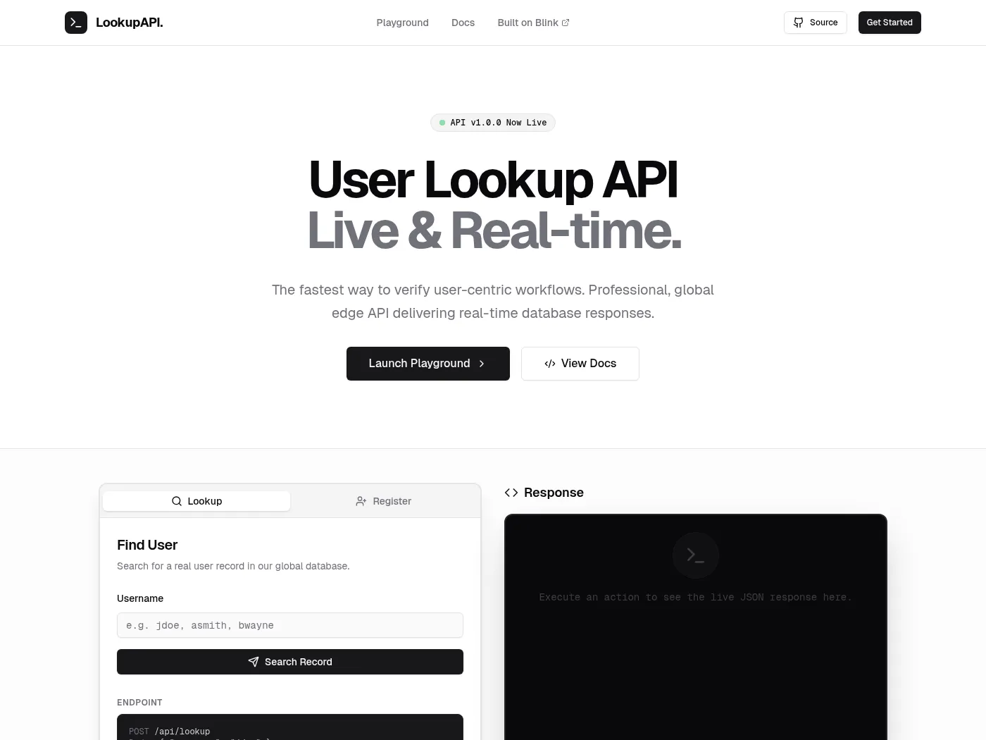 Mock User Lookup API