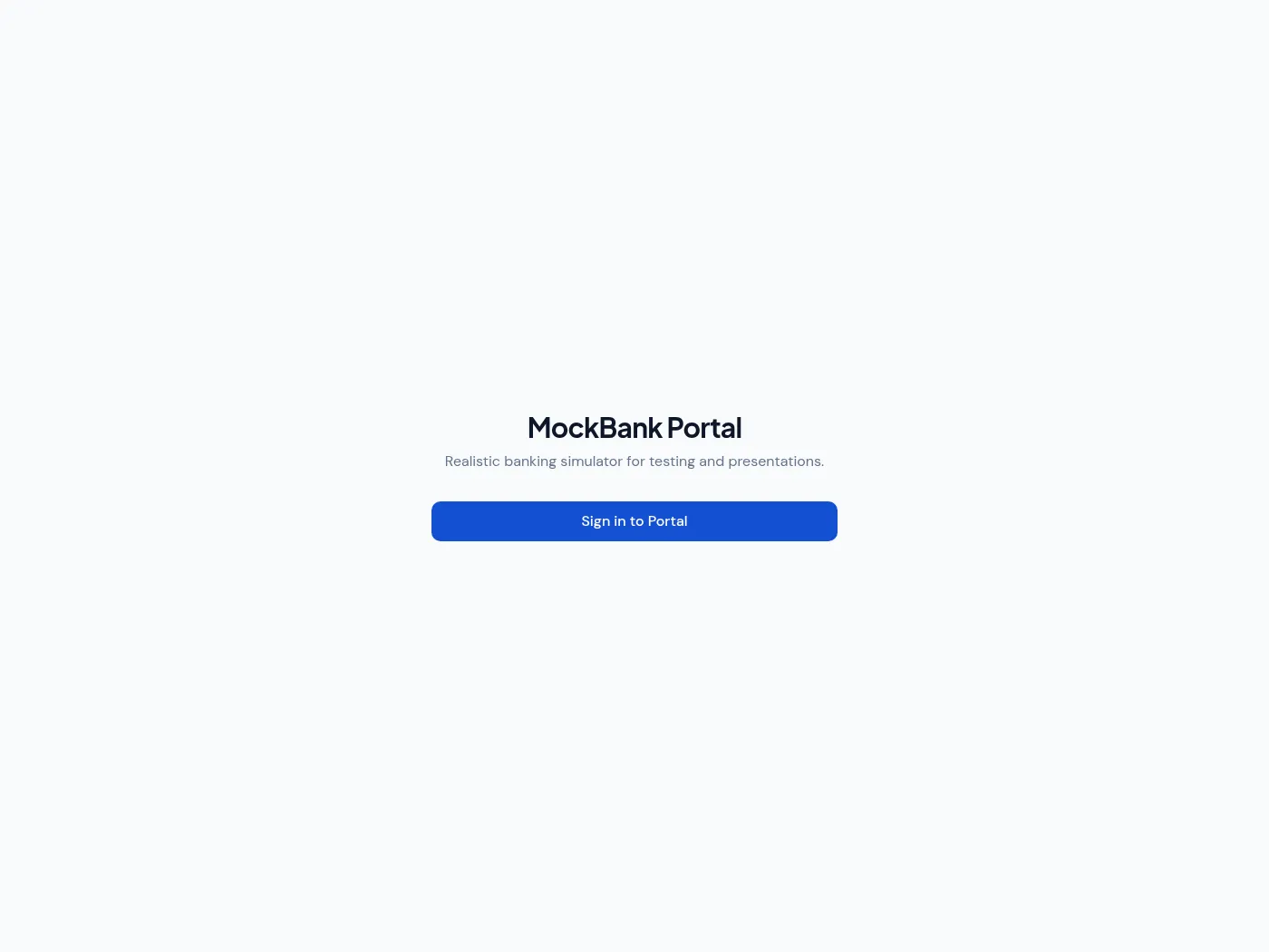 MockBank Portal