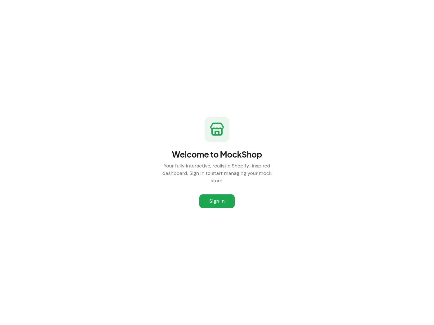MockShop Dashboard