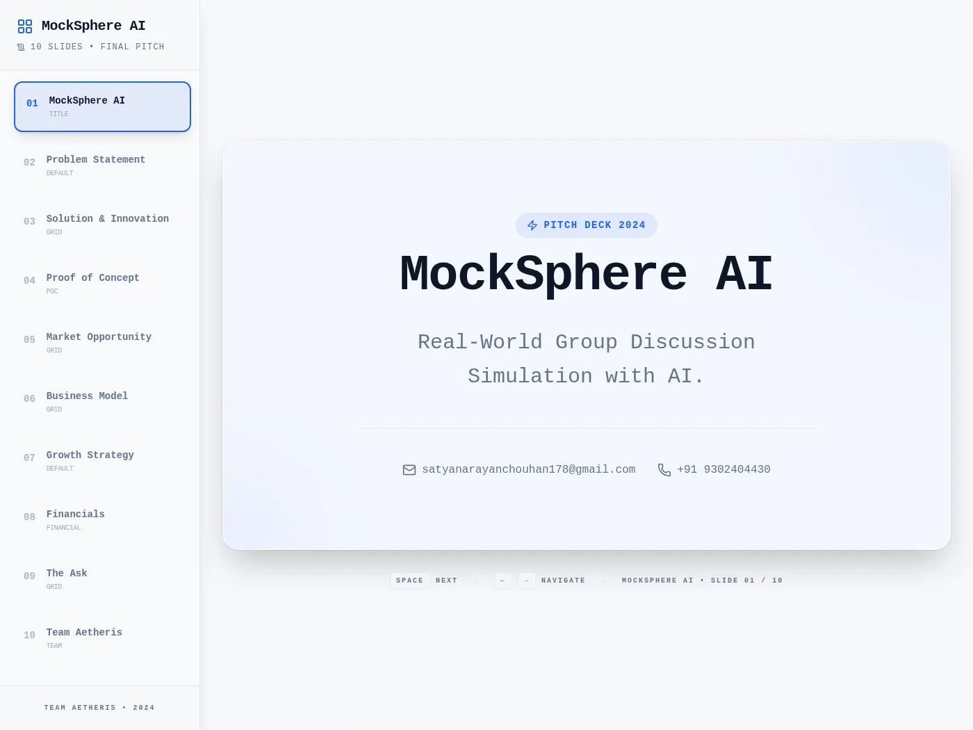 MockSphere AI Pitch Deck