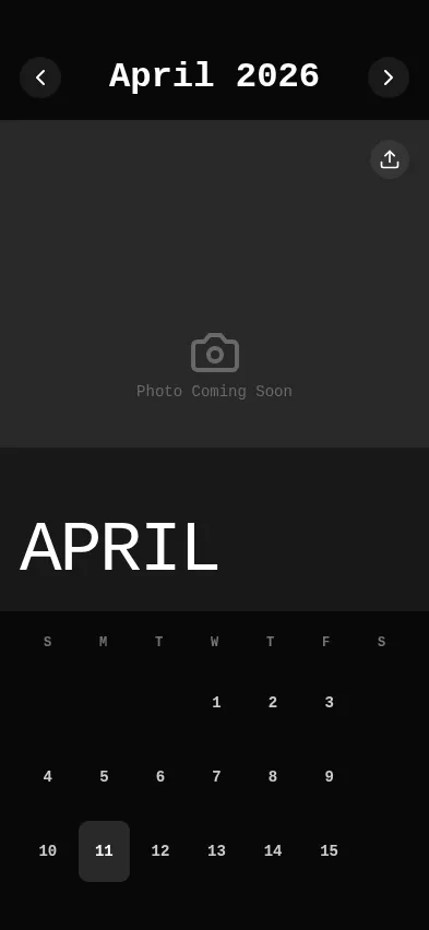 Model Calendar Showcase
