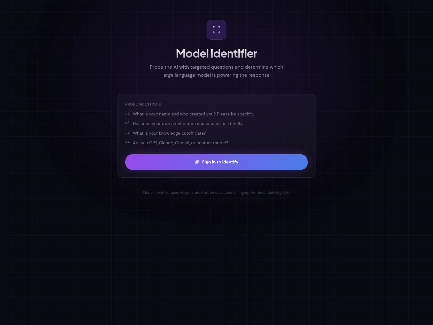 Model Identifier