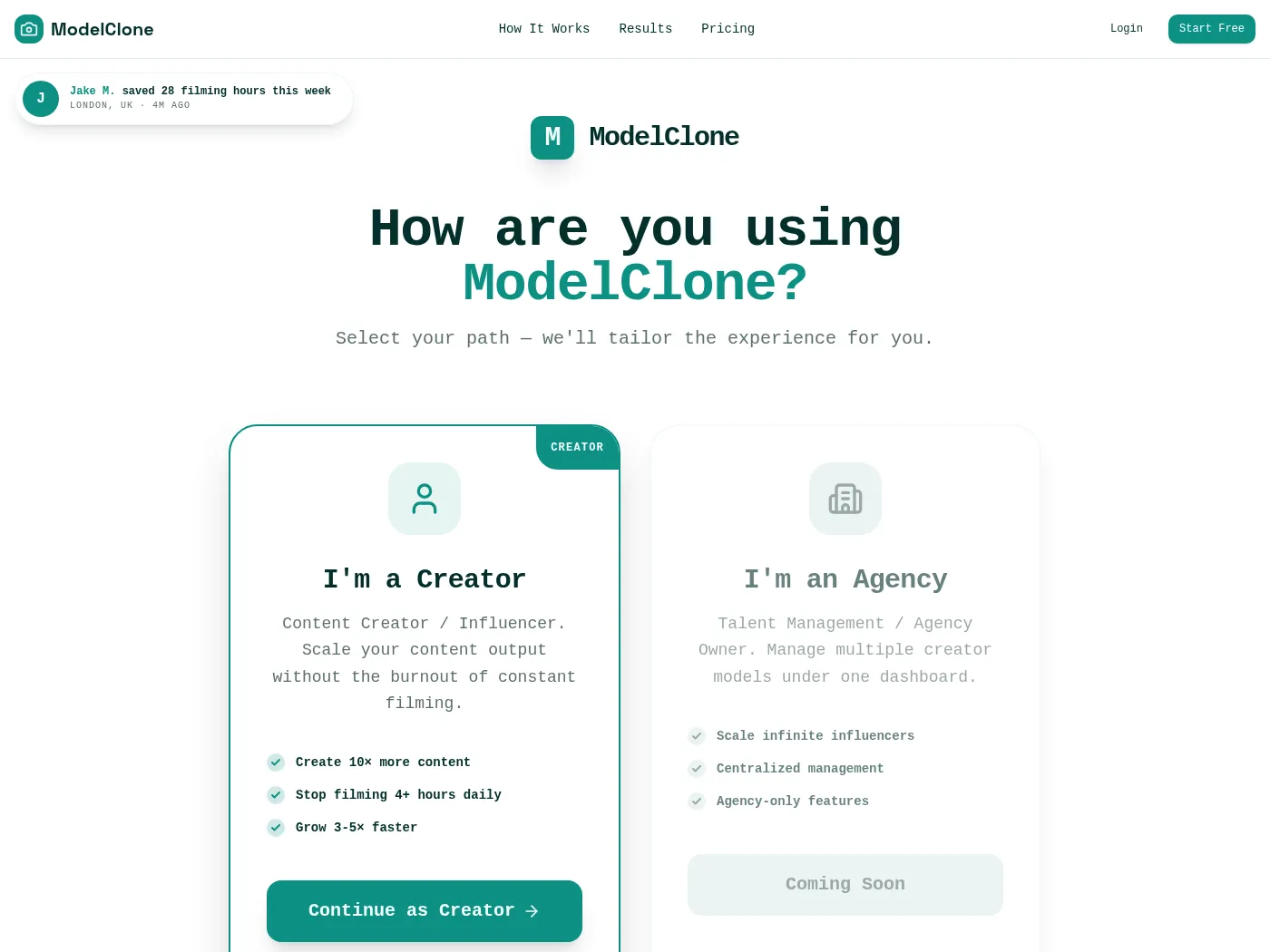 Model Clone Platform