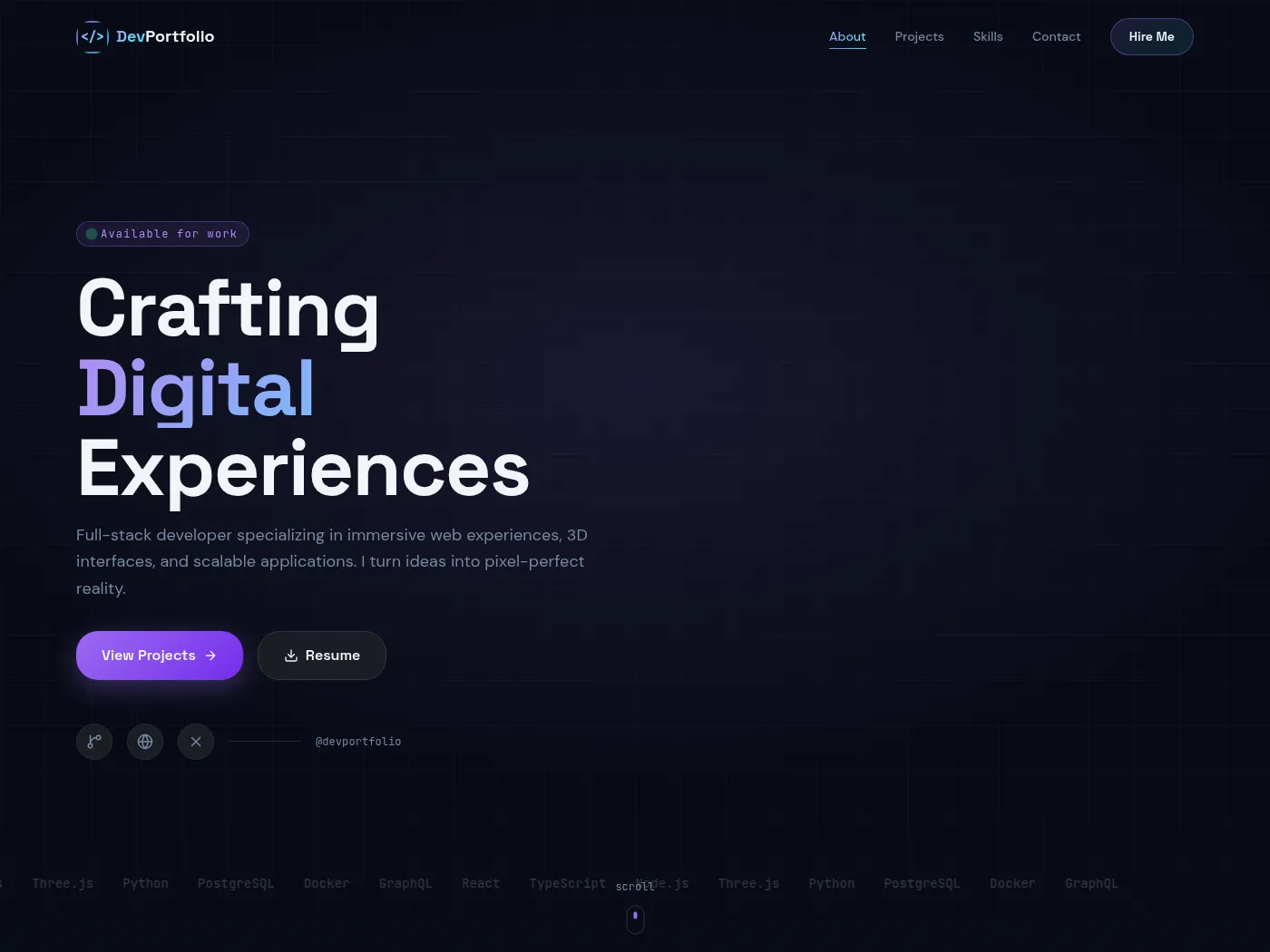 Modern Portfolio 3D