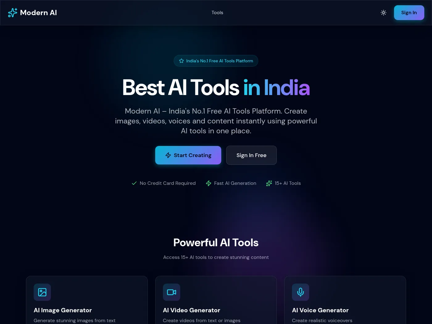 Modern AI Tools Hub
