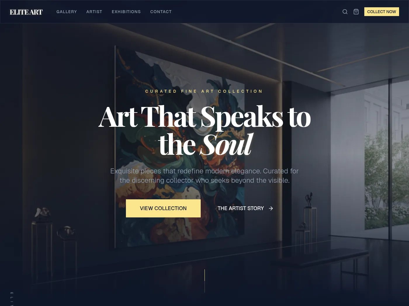 Elite Art Landing Page