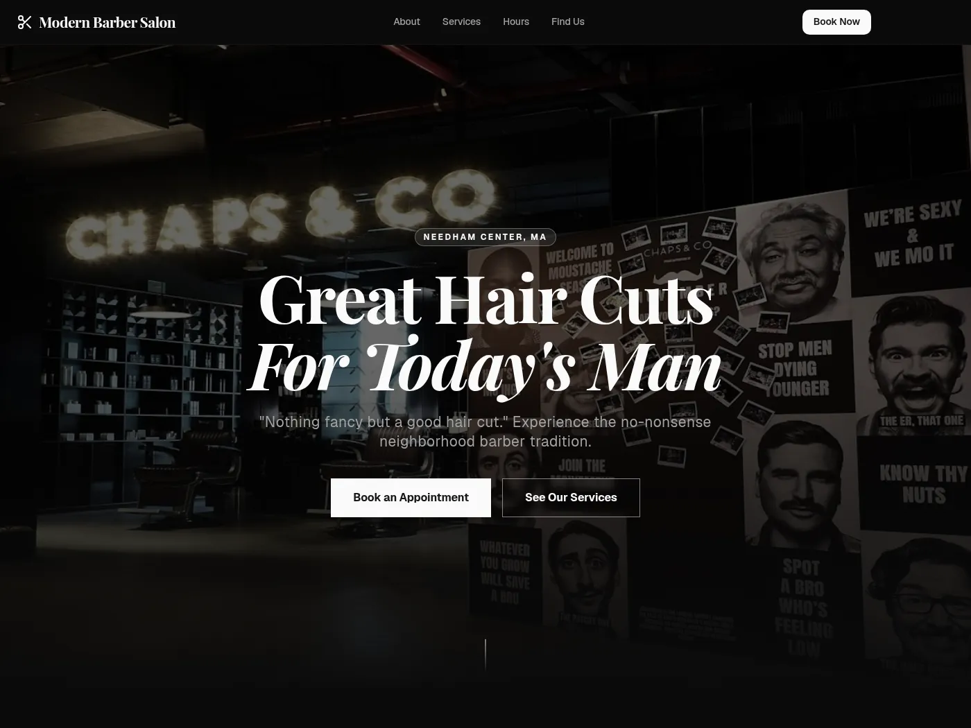 Modern Barber Salon Site