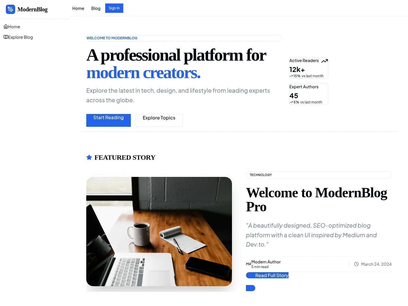 ModernBlog Pro