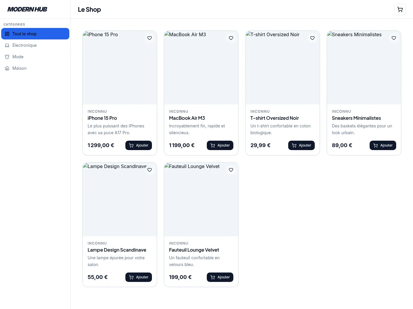 Modern E-Commerce Hub