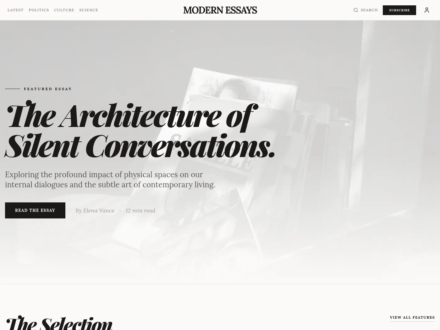 Modern Essays Landing