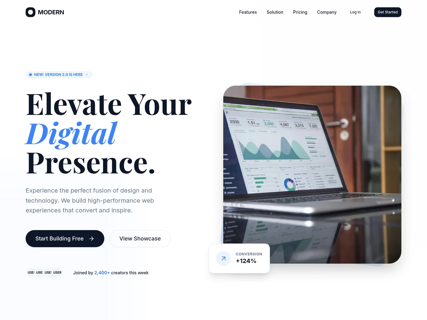 Modern Web Landing Page