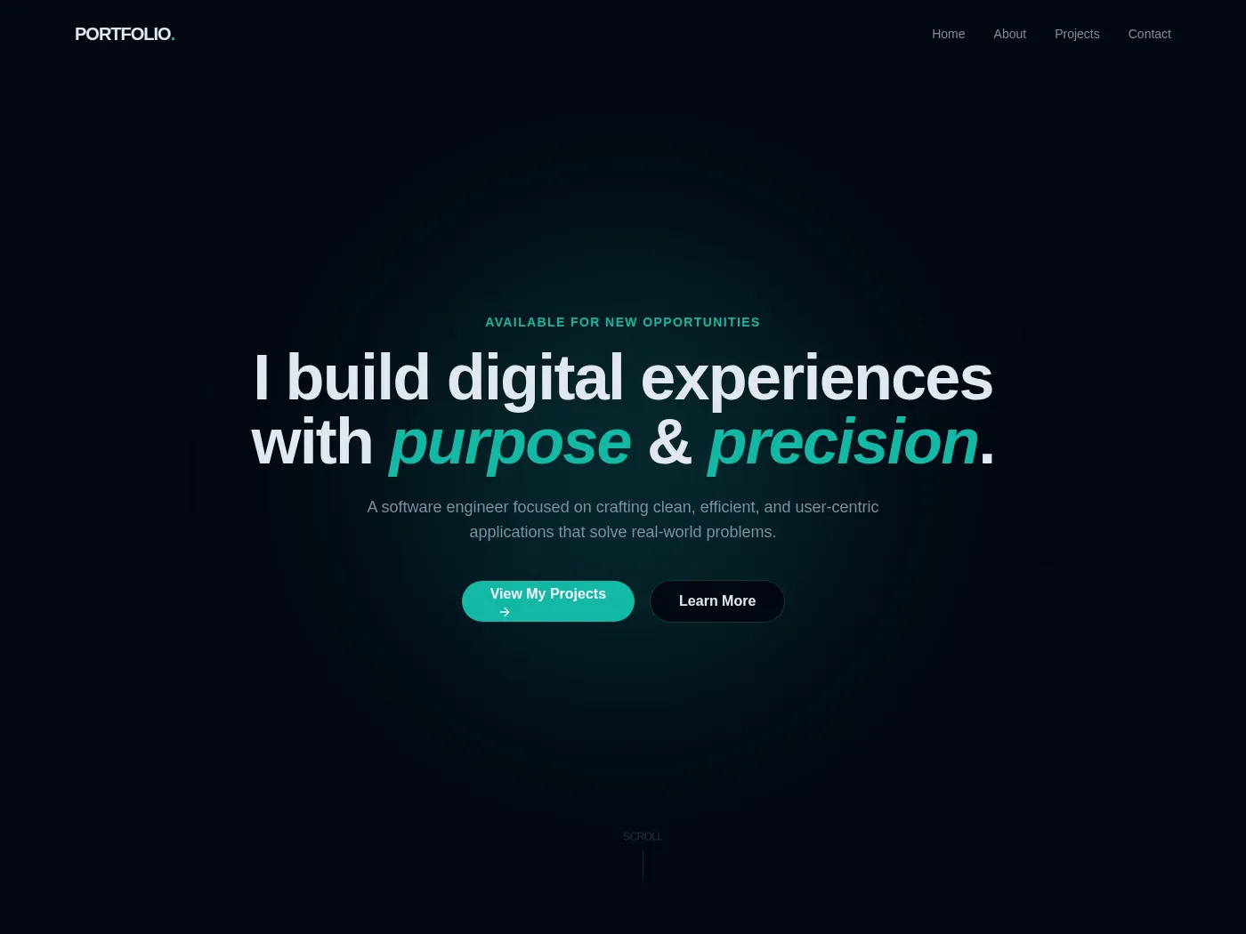 Minimalist Portfolio Site