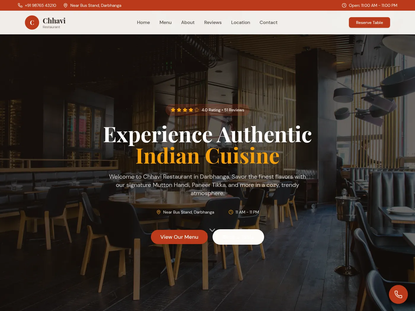 Modern Restaurant Web Presence
