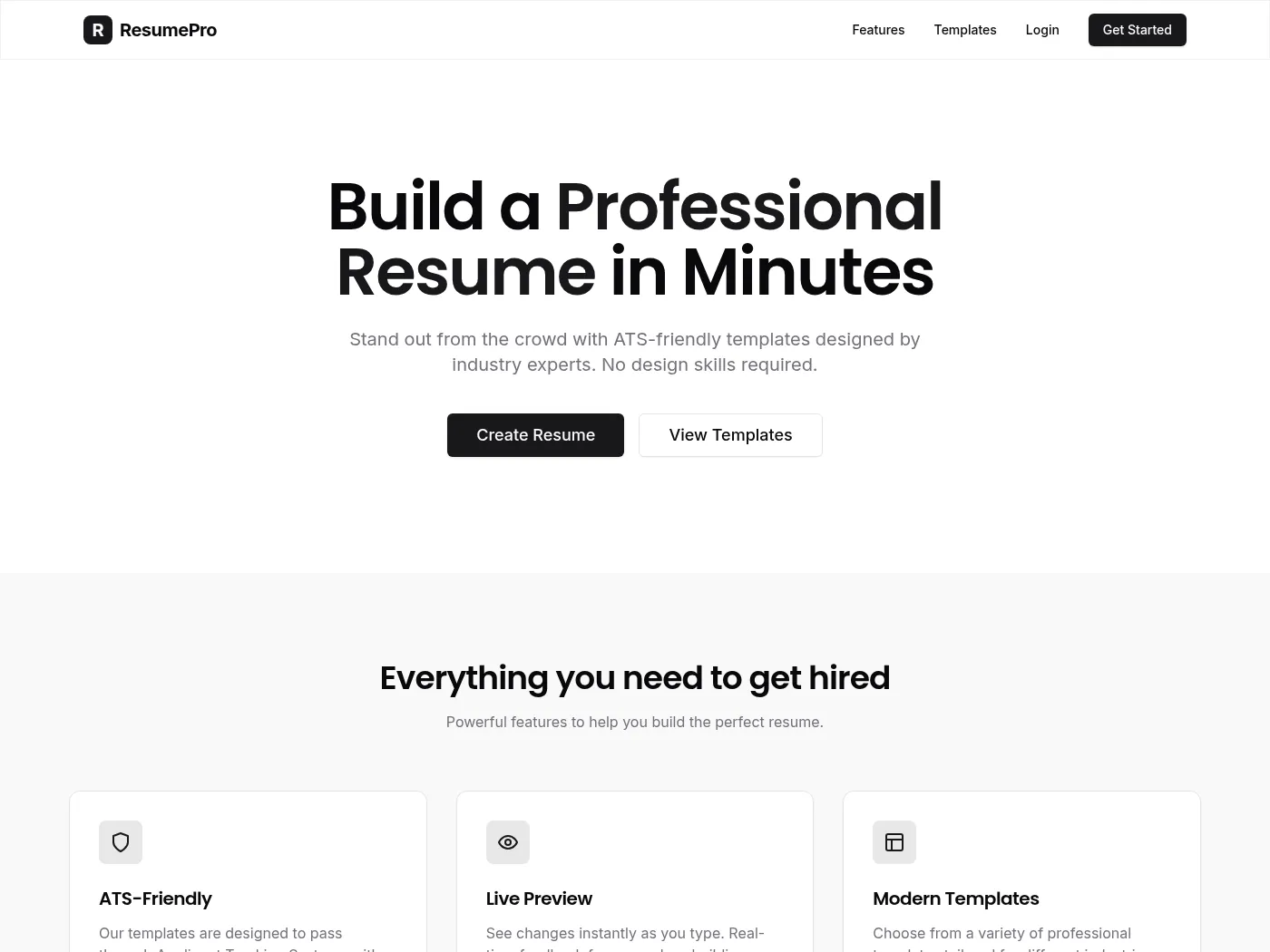 Modern Resume Builder