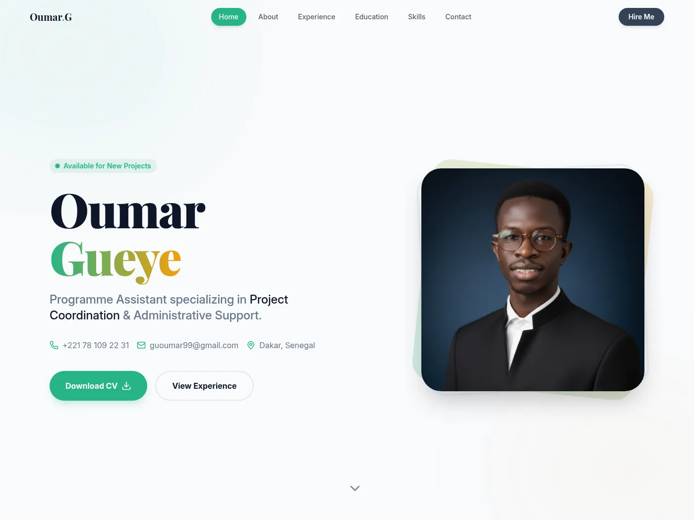 Oumar Gueye's resume
