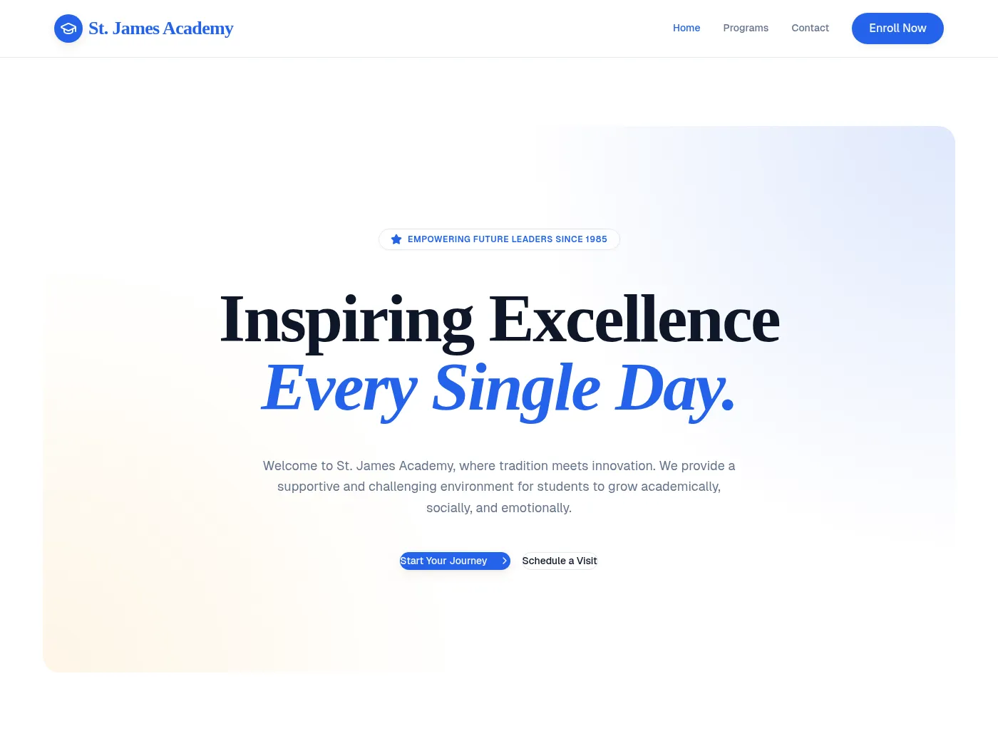 Modern School Website