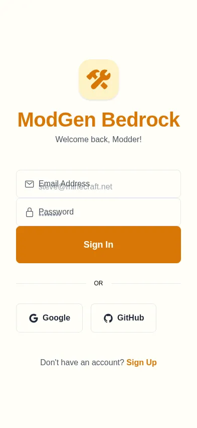 ModGen Bedrock App