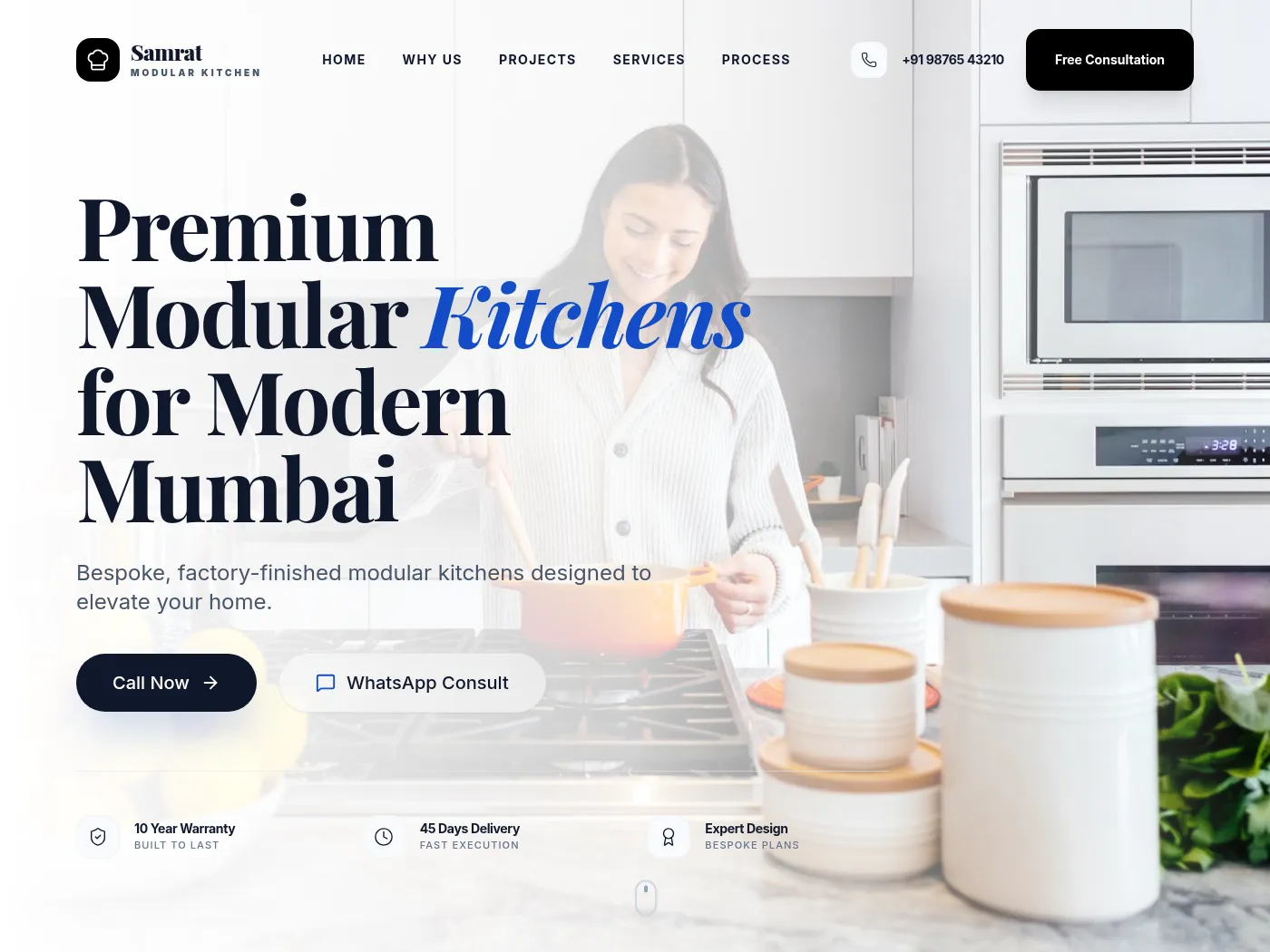 Samrat Modular Kitchen Website