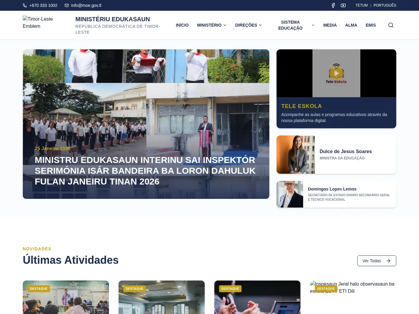 Moe.gov.tl Website Clone