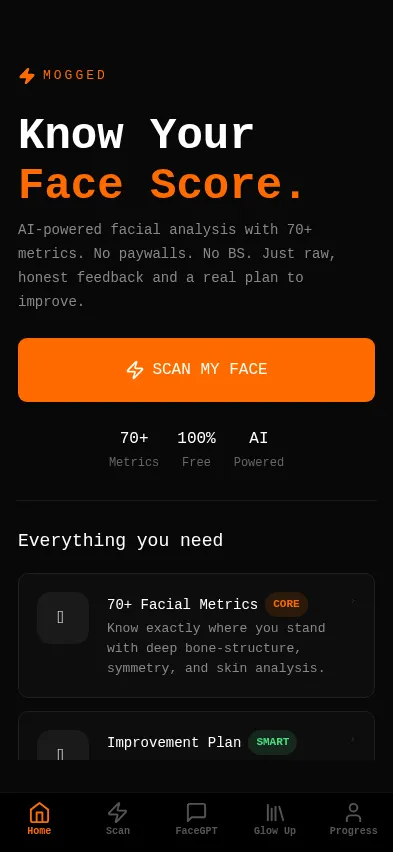 Mogged Face Analyzer