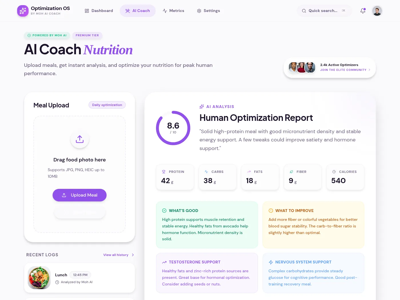 Moh Nutrition AI Coach