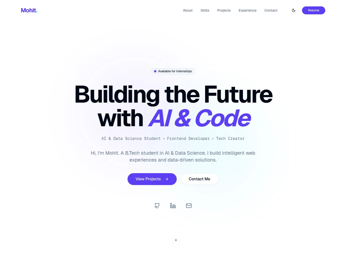 Mohit AI Portfolio