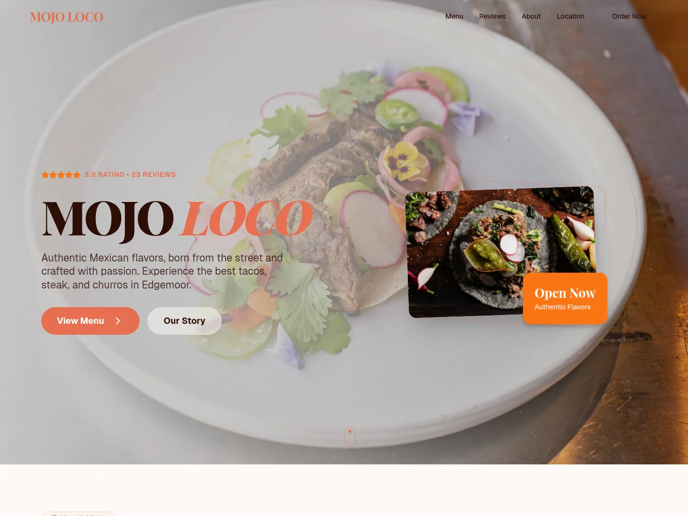 Mojo Loco Restaurant Site