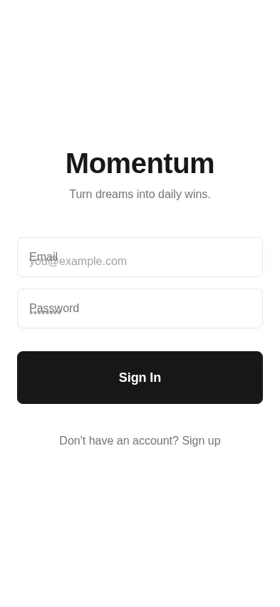 Momentum Micro-Action App