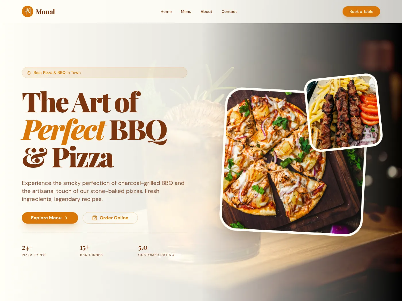 Monal Menu Website