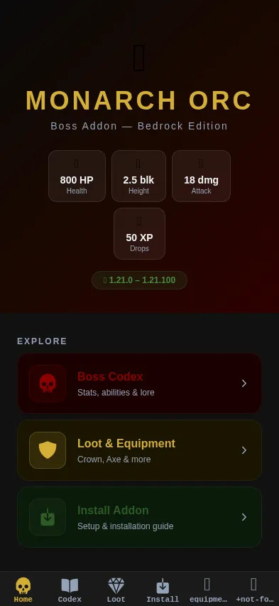 Monarch Orc Boss Addon
