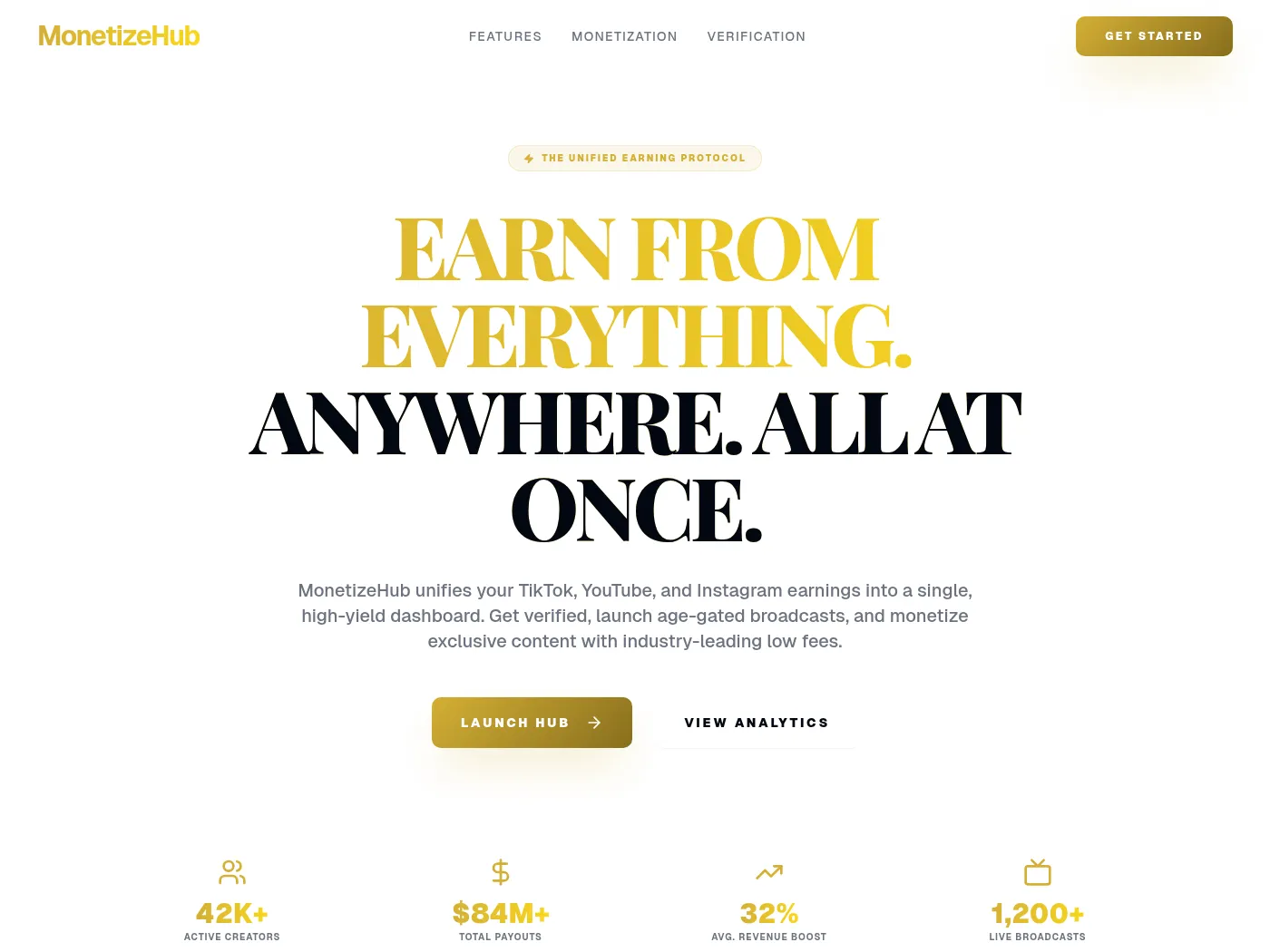 MonetizeHub Platform