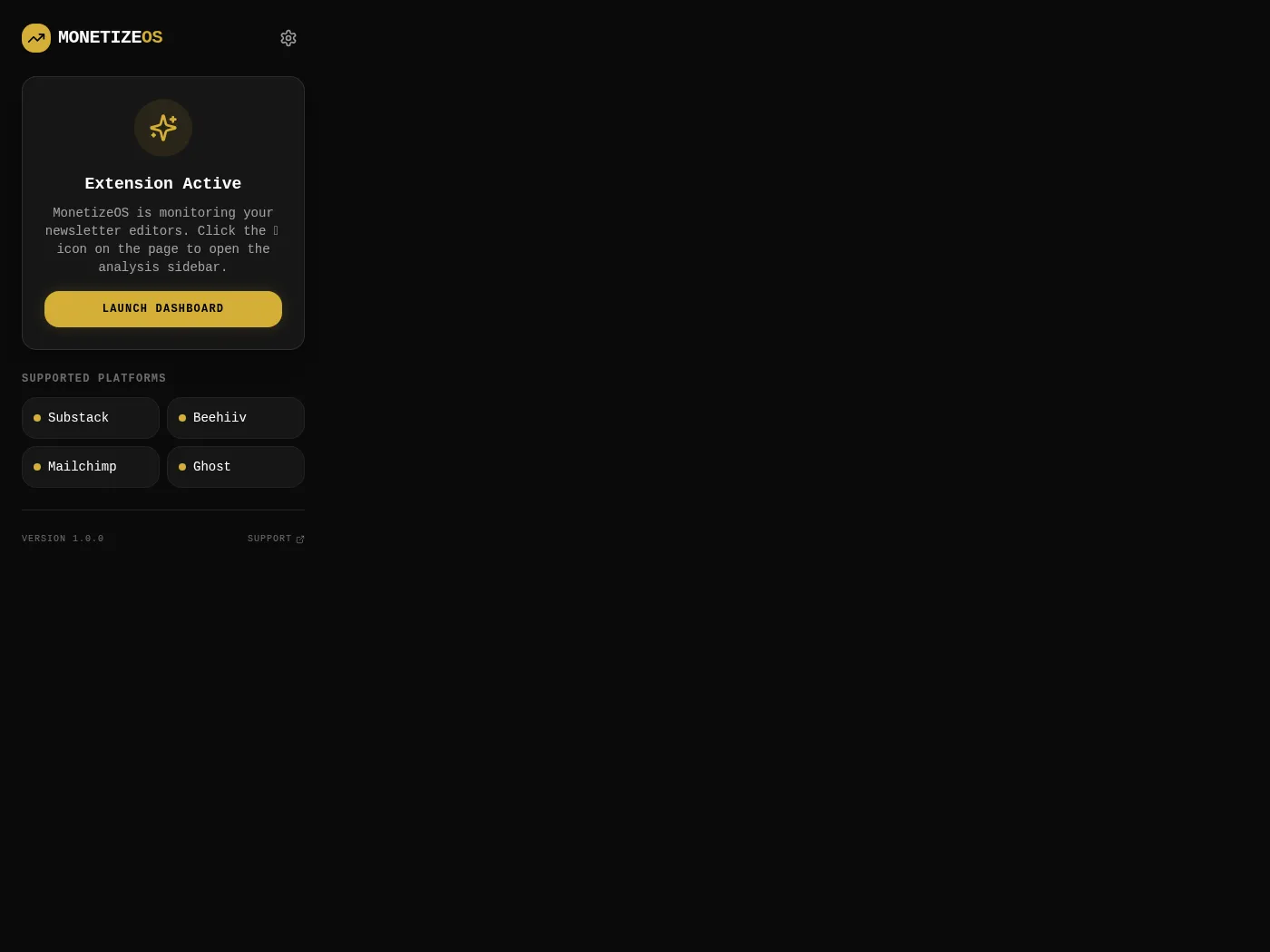 MonetizeOS Chrome Extension
