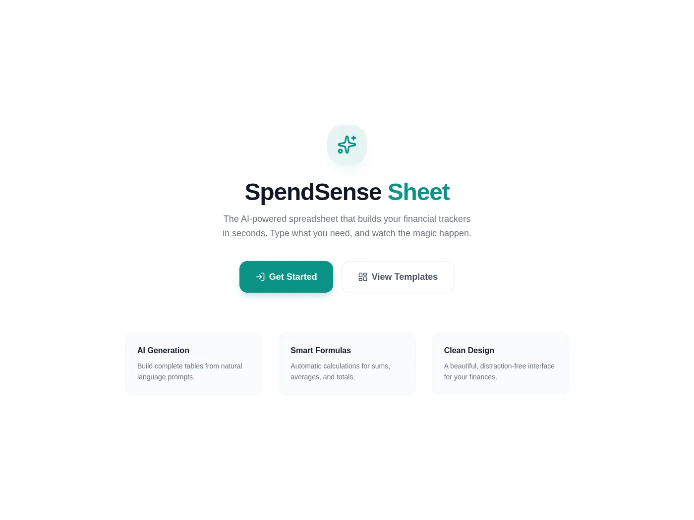 SpendSense Sheet
