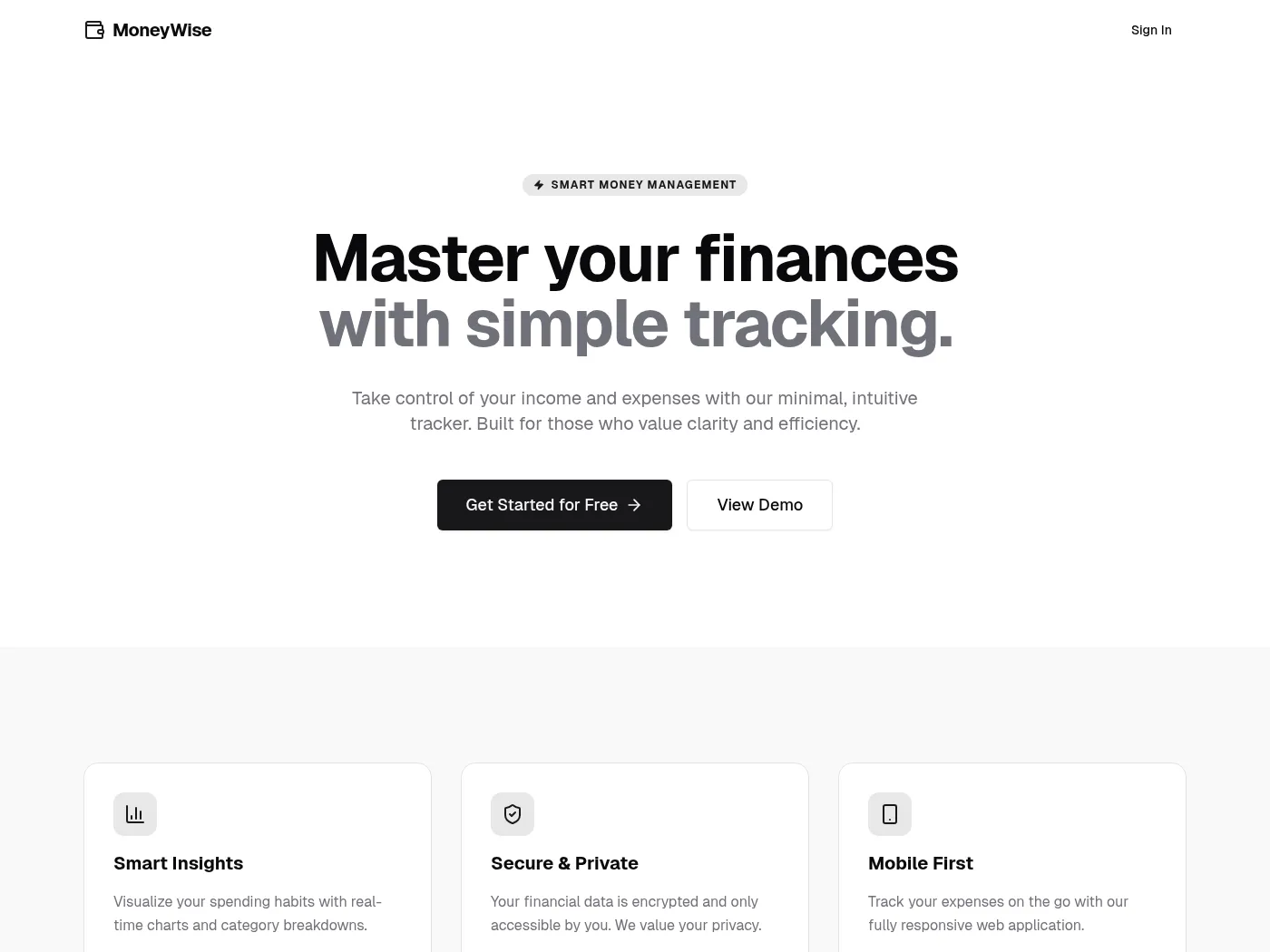 MoneyWise Tracker