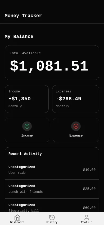 Money Tracker Mobile