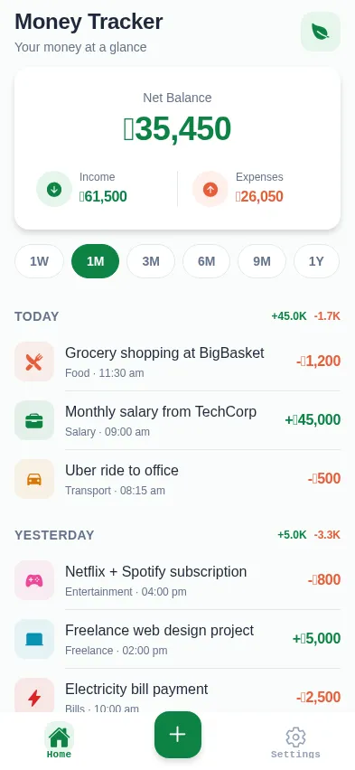 TrackNest Money Tracker
