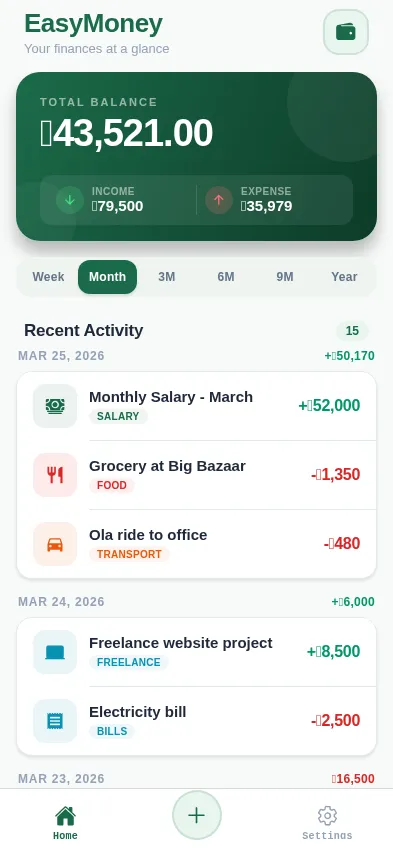 EasyMoney Tracker