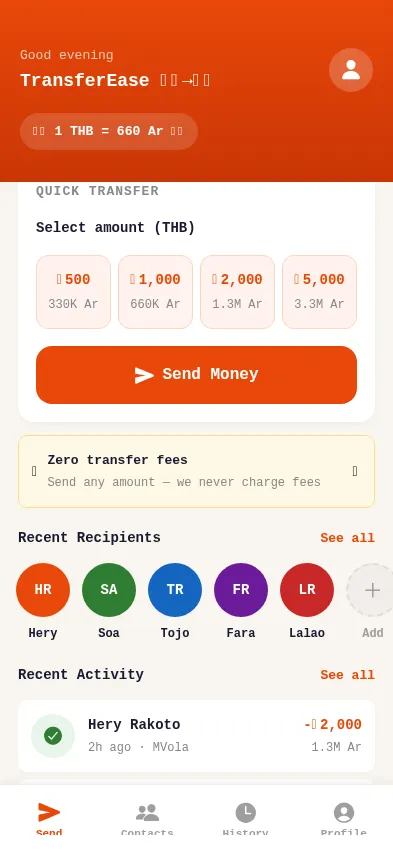 TransferEase Thailand-Madagascar