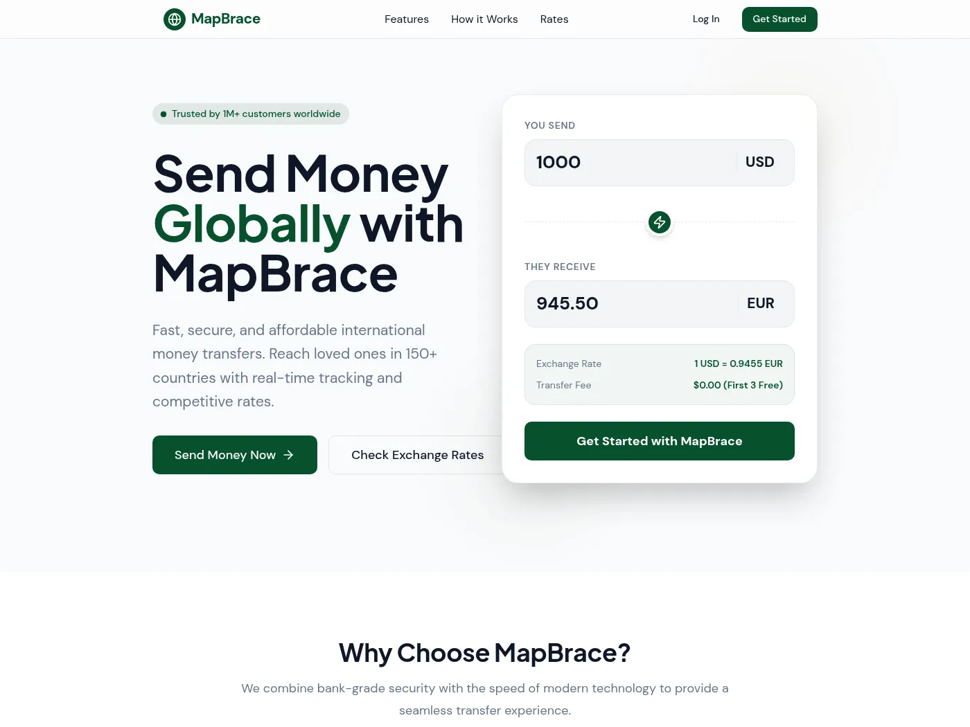 MapBrace Money Transfer